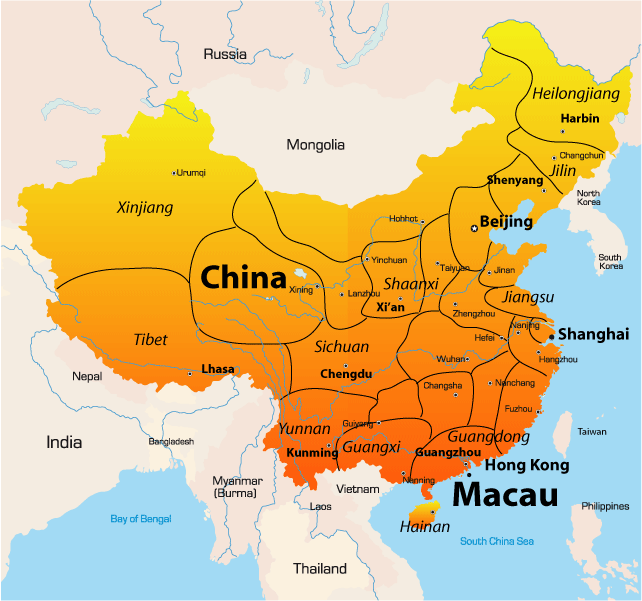 Macau Map Showing Attractions Accommodation
