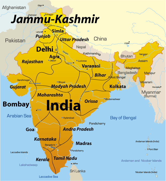Kashmir Map Showing Attractions & Accommodation Kashmir Map Showing Attractions & Accommodation
