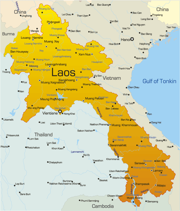 laos on google maps